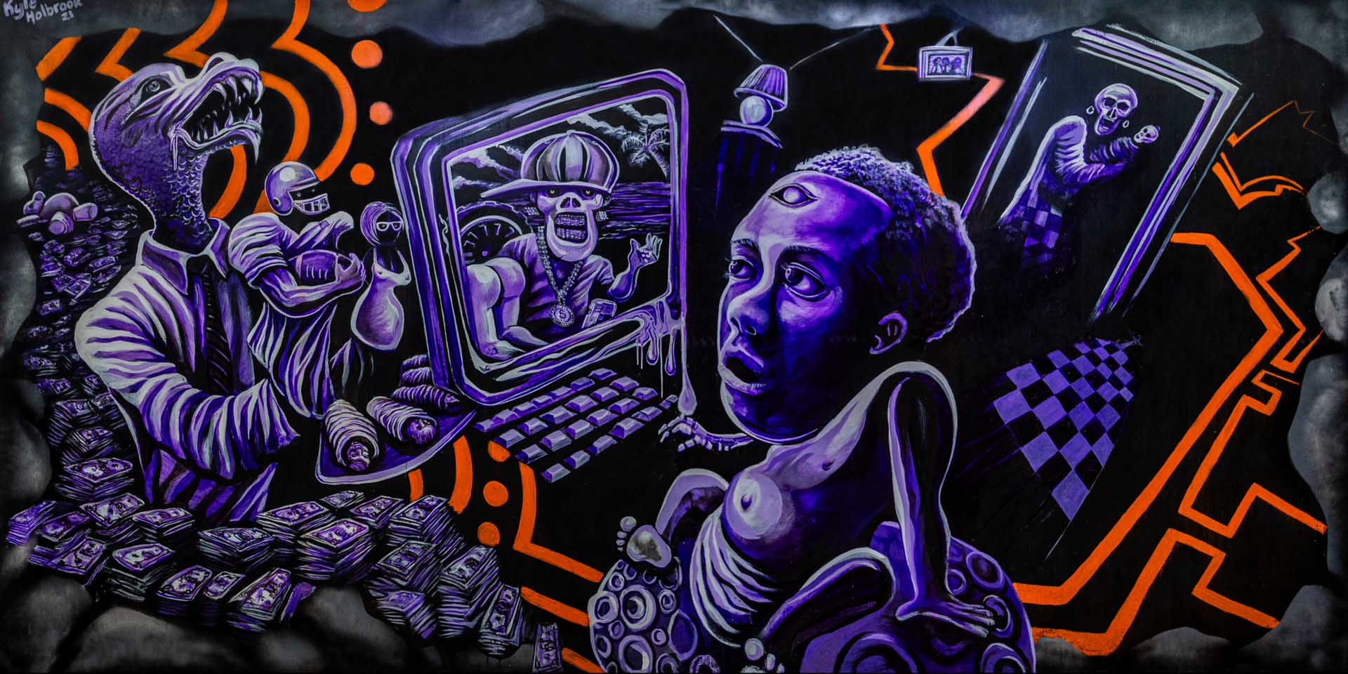 'TV Dream'-2021-Kyle Holbrook| Mural Maze Paper Print – Art In Session ...